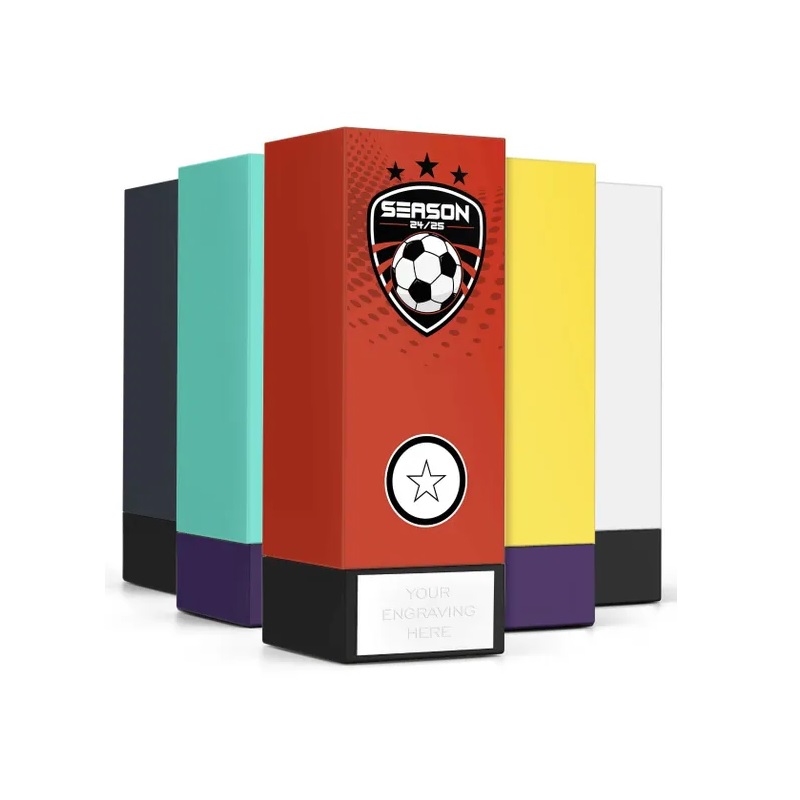 Geo Icon Block Football Trophy Award